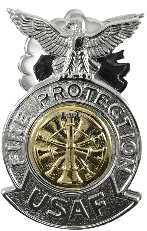 USAF FIRE CHIEF BADGE MIRRORED