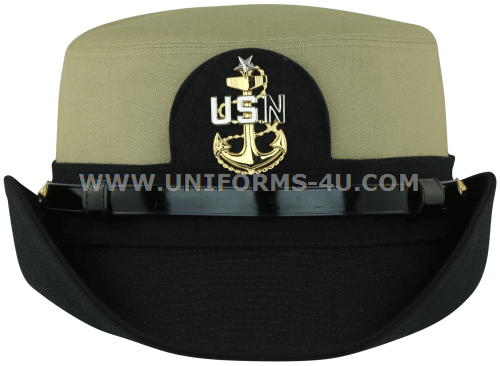 U.S. NAVY FEMALE SENIOR CPO KHAKI COMBINATION CAP