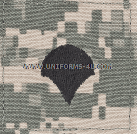 U.S. ARMY COMBAT UNIFORM (ACU) SPECIALIST E-4 RANK INSIGNIA